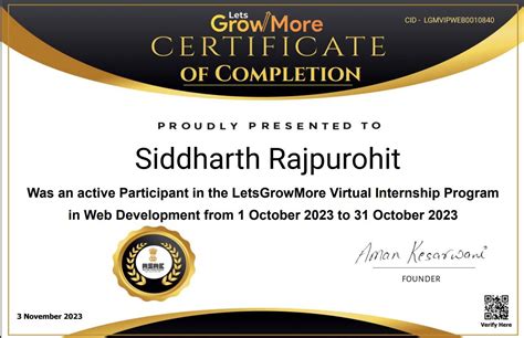 siddharth rajpurohit on linkedin i completed a web development