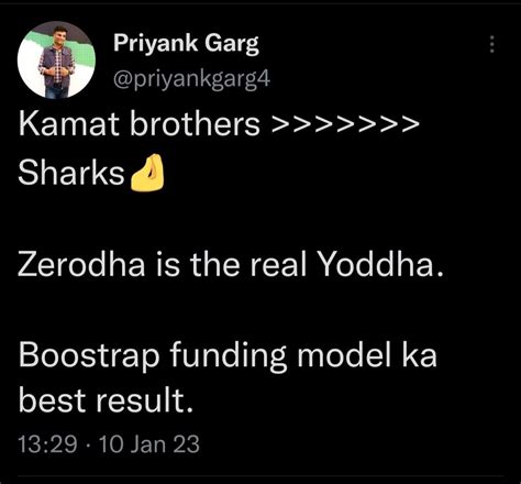 Zerodha Startup Sharks India Networking Linkedin Priyank Garg