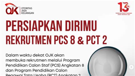 Lowongan Kerja OJK Pendaftaran Dibuka 3 8 Desember Terima Lulusan D3