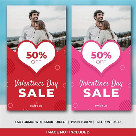 Premium PSD Valentine S Day Concept Instagram Stories Template