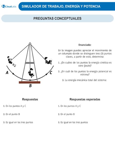 Trabajo Energía Y Potencia En Una Atracción Mecánica Final Cloudlabs