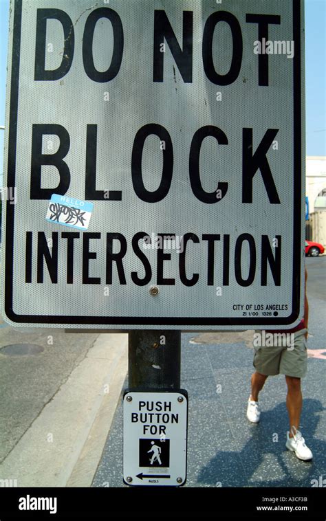 Do Not Block Intersection Stock Photo Alamy