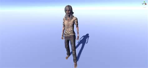 3d Model Zombie Animated Rigged Zombie Female Vr Ar Low Poly