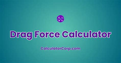 Drag Force Calculator