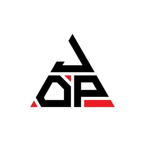 Desenho De Logotipo De Letra Triangular Jop Com Forma De Triângulo