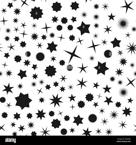 Random Star Shape Pattern Background Seamlessly Repeatable — Stock Vector Illustration