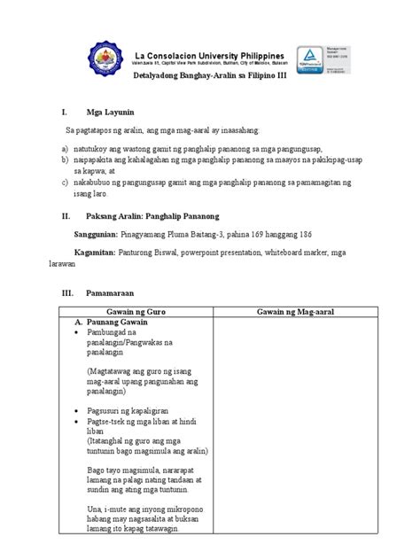 Lesson Plan Demo Teaching Format Pdf
