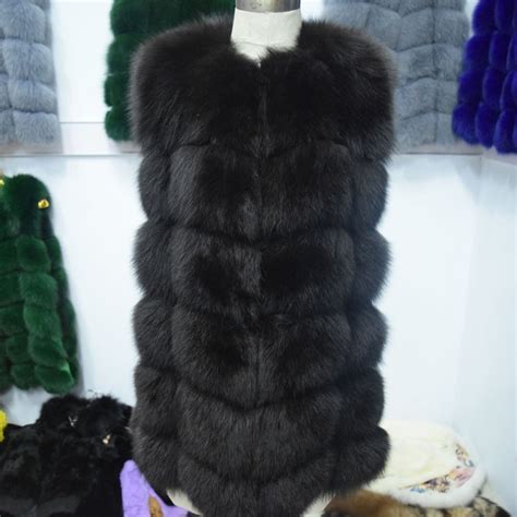 Real Fox Fur Vest Women 2017 New Updated Style Genuine Fox Fur Coat