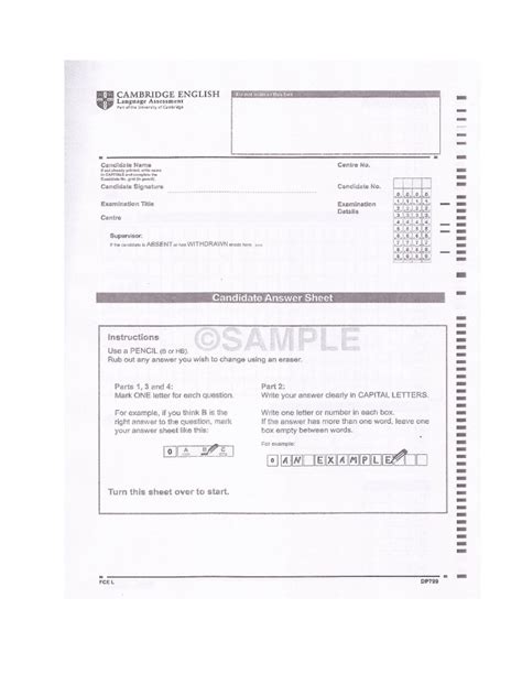 Listening Answersheet Pdf