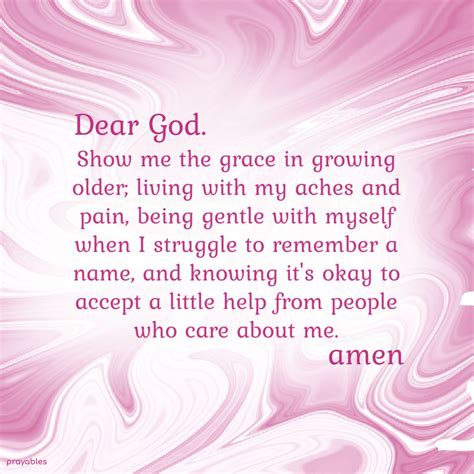 Prayer Grace In Growing Older Prayables