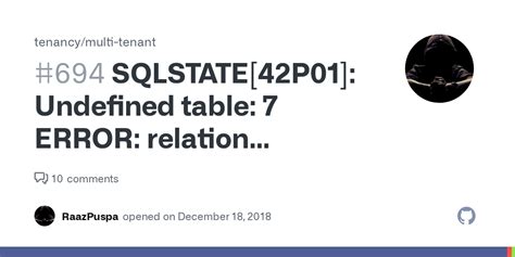 SQLSTATE 42P01 Undefined Table 7 ERROR Relation Hostnames Does