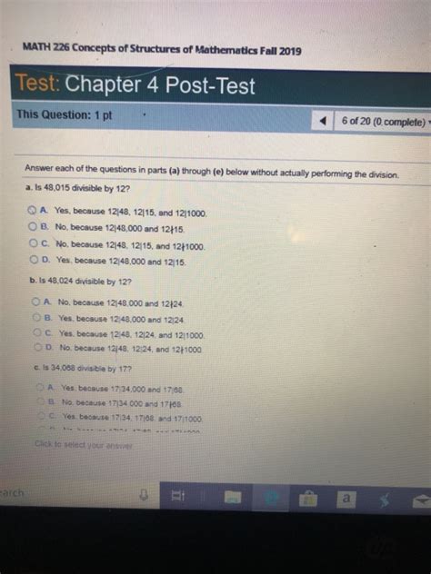 Solved Math 226 Concepts Of Structures Of Mathematics Fall