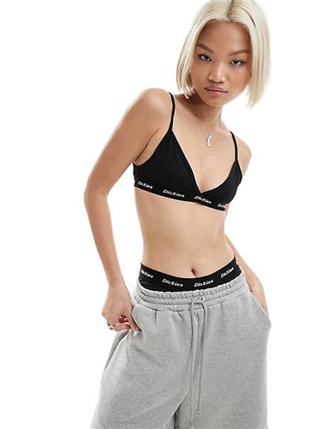 Dickies Triangle Bralette In Black Asos