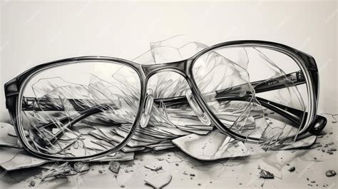 Premium Photo Broken Eyeglasses Broken Eyeglasses Frame
