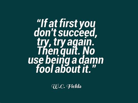 W C Fields Quote About Success Awesome Quotes About Life
