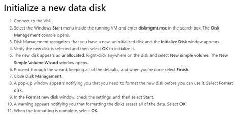 my data disk is not showing in my vm microsoft qanda