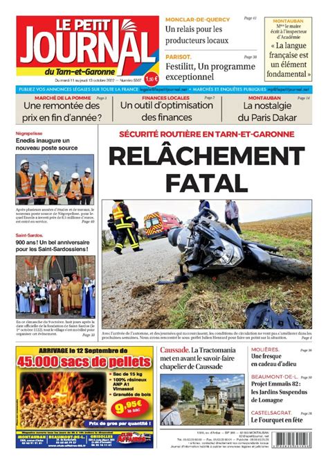 Le Petit Journal Tarn Et Garonne 11102022 Le Petit Journal