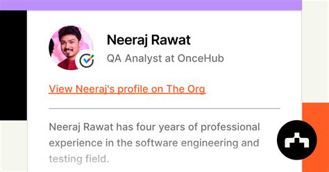 neeraj rawat qa analyst at oncehub the org