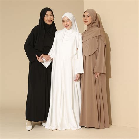 Jual Lozy Hijab Sadiqa Abaya Set Abaya Gamis Set Hijab Pashmina Haji
