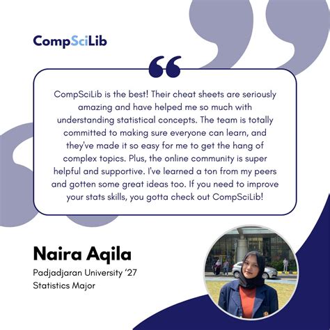 Compscilib On Linkedin 🌟 Introducing Naira Aqila A Statistics Major