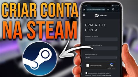 Como Criar Conta Na Steam Pelo Celular Youtube