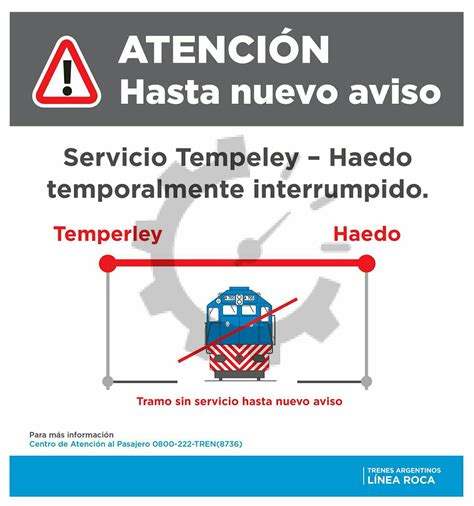 El servicio de trenes entre Temperley y Haedo continúa INTERRUMPIDO