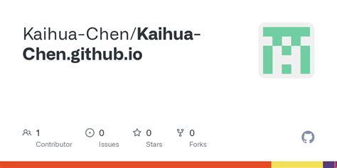 GitHub Kaihua Chen Kaihua Chen Github Io