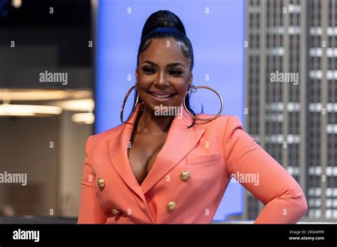 Ashanti Visits Empire State Building In New York On August For