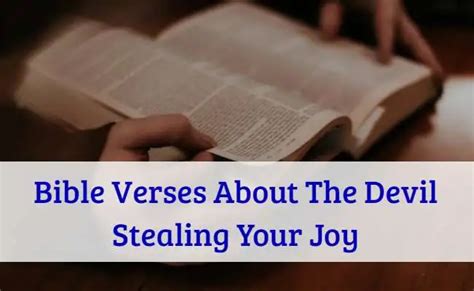 Bible Verses About The Devil Stealing Your Joy