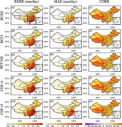 Spatial Distributions Of Root Mean Square Error Rmse Mean Absolute
