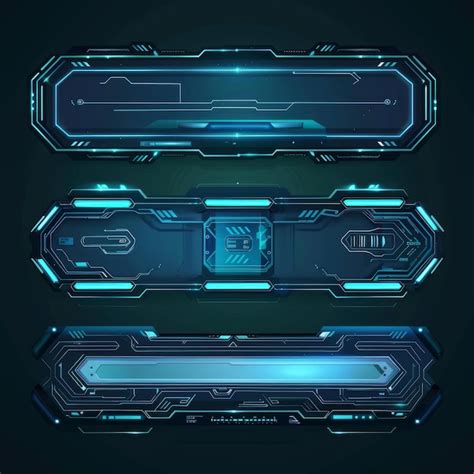 Premium Photo A Set Of Scifi Boxes And Frames Hud Digital Elements