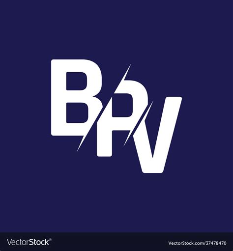 Monogram Letters Initial Logo Design Bpv Vector Image