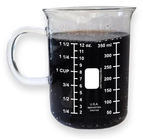 Glass Beaker Mug W Handle Item Lab Custom