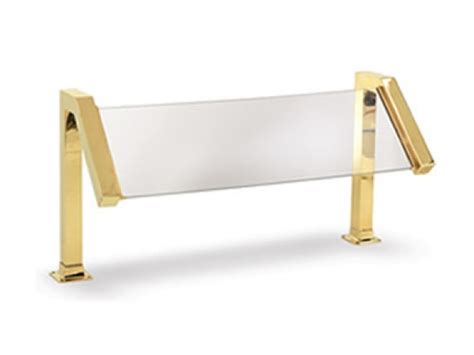 Model P217 Polished Brass Grooved Partition End Post Esp Metal