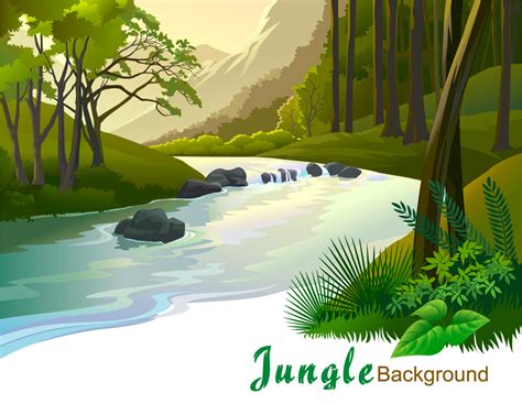 Green Landscape Trees Vector Background Bestgraffiti