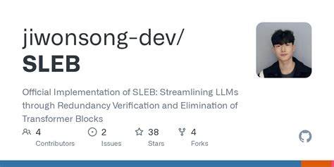 Github Jiwonsong Devsleb Official Implementation Of Sleb