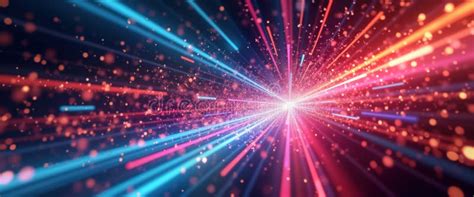 Dynamic Abstract Design With Vibrant Light Streaks Colors Representing Motion Speed In Digital