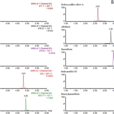 The Typical Chromatograms Of A Standard Mixture Of Five Markers A And