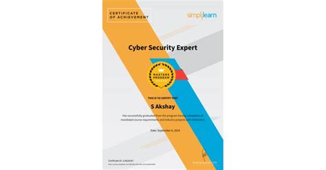 completed cybersecurity expert program with simplilearn somidi akshay posted on the topic