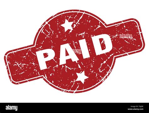 Paid Vintage Stamp Paid Sign Stock Vector Image And Art Alamy