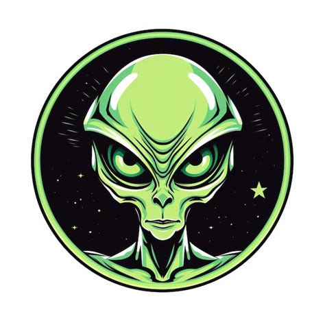 Premium Ai Image Alien Logo Cartoon