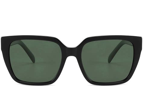 Rectangular Black Acetate Sunglasses Bs2607 0623 Blacksheep