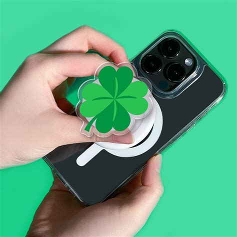 맥세이프톡 캘리베어 네잎 클로버 그립톡 아이폰 마그네틱 자석 맥세이프 스마트톡 아크릴톡 반구톡 제작 커플 투명 케이스