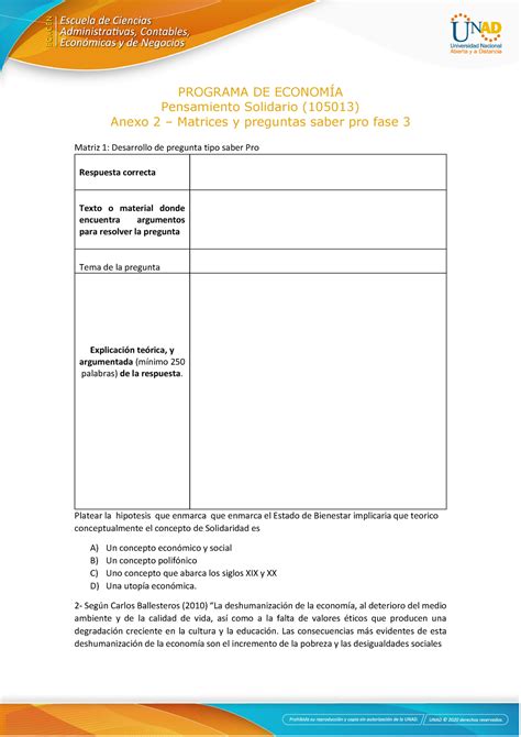 Anexo 2 Matrices y preguntas saber pro fase 3 PROGRAMA DE ECONOMÍA