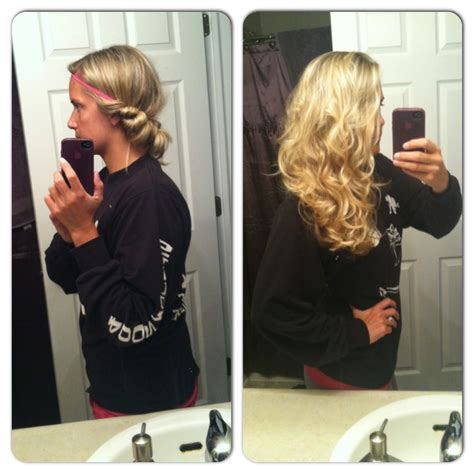 Overnight Natural Looking Headband Curls Spray A Little Water To Make