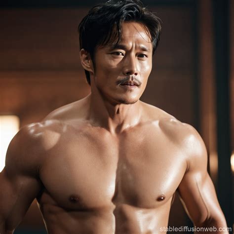 Lee Byung Hun Drenched In Briefs Stable Diffusion Online