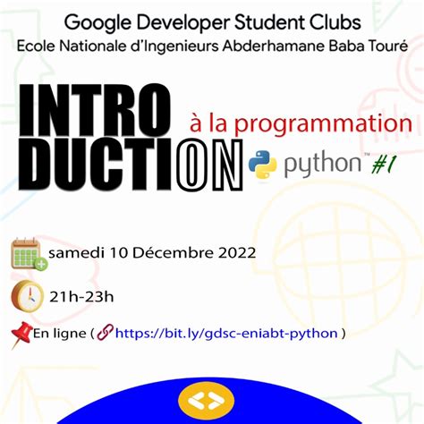 See Introduction A La Programmation En Python At Google Developer