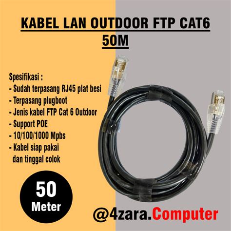 Jual Kabel LAN 50M CAT 6 SPECTRA STP FTP 50Meter Outdoor Cat6 50 Meter