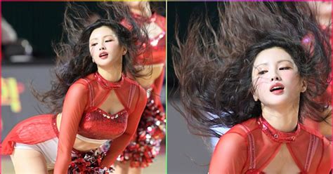 떠오르는 아이돌 연습생 출신 치어리더 김정원 ‘농구장을 들었다 놨다…독보적 S라인 웨이브 [★현장]