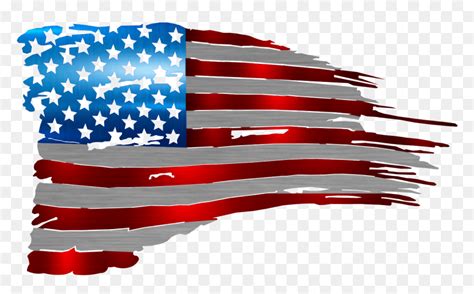 Tattered Thin Red Line Flag Hd Png Download Vhv